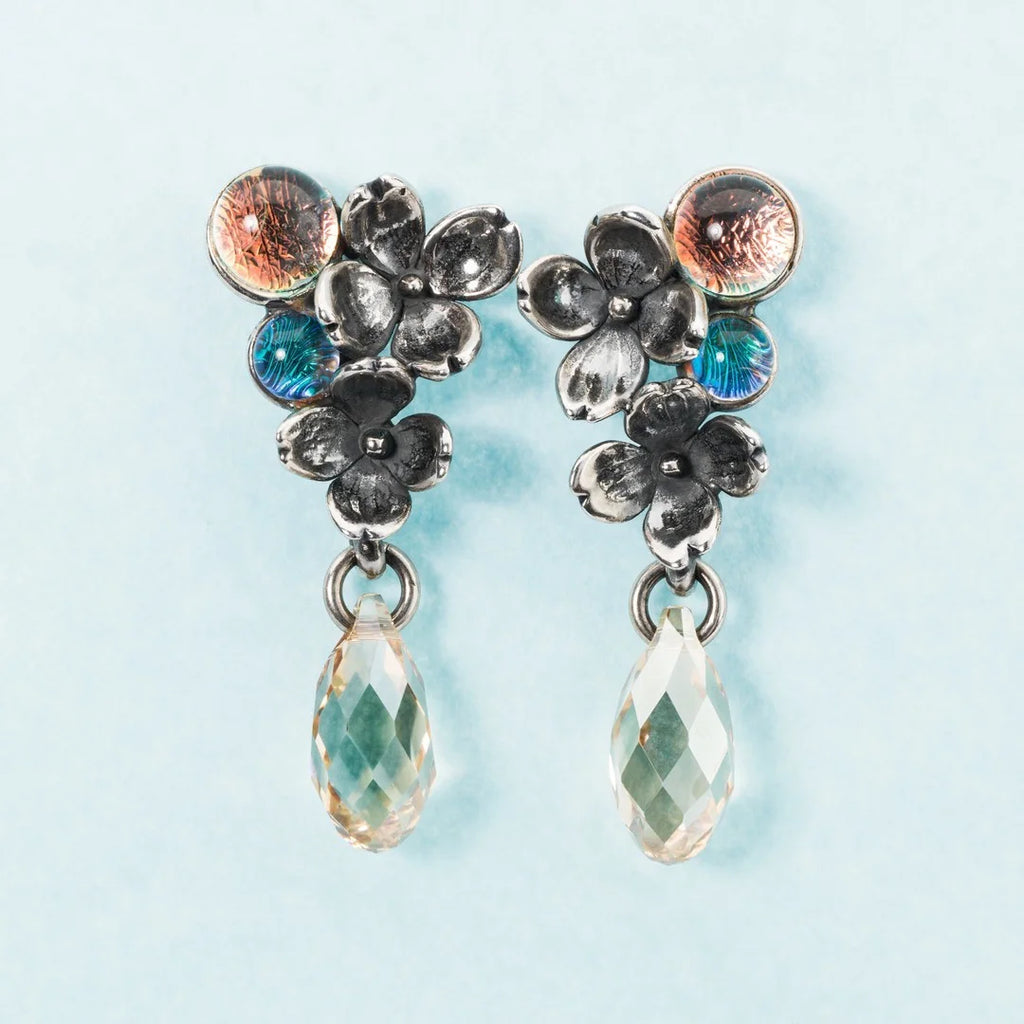 Trollbeads Asymmetrical Flower Earrings The Giftologist